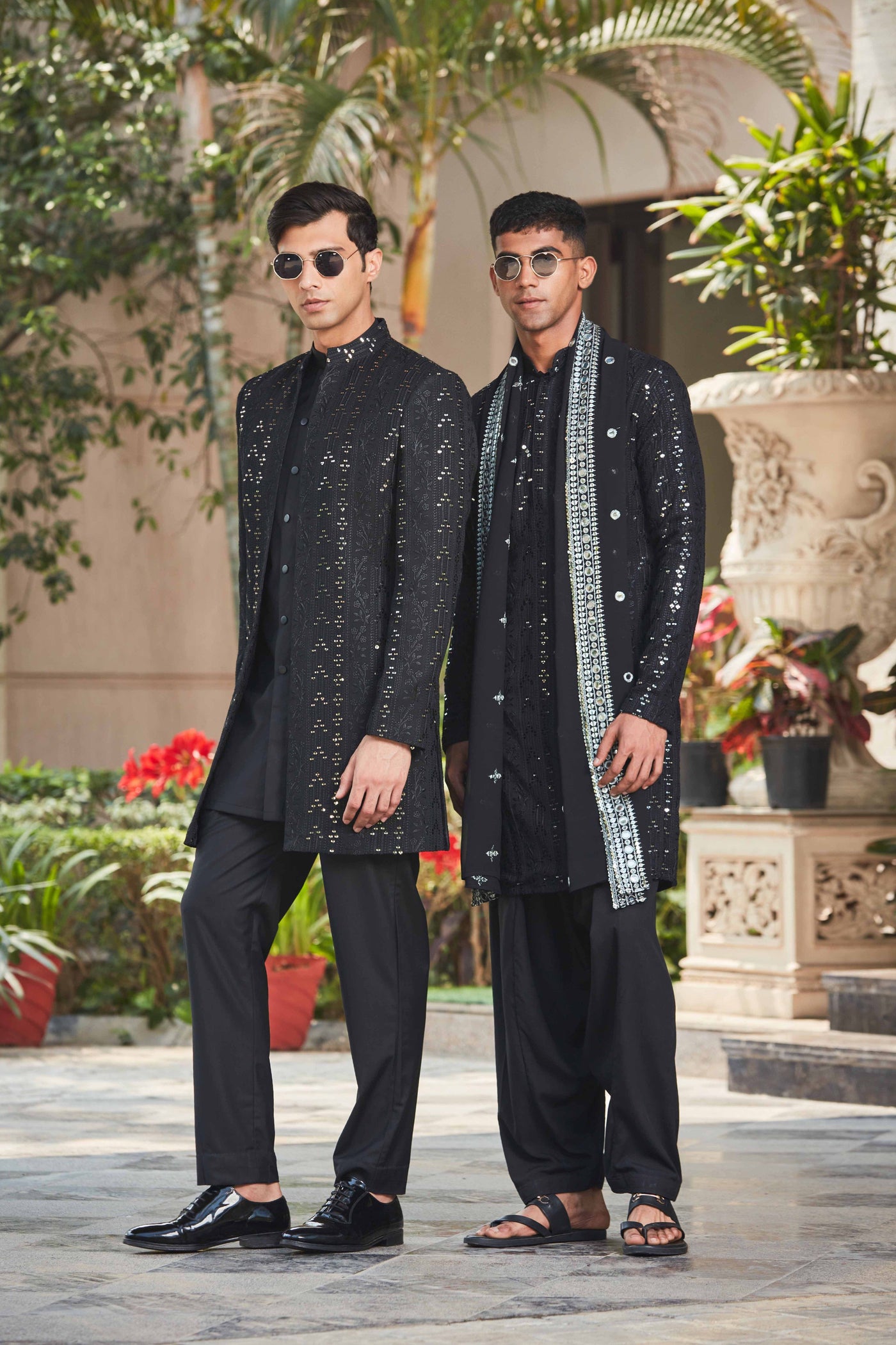 Niruha & Bhima- Black Chikankari Sets – Bohame